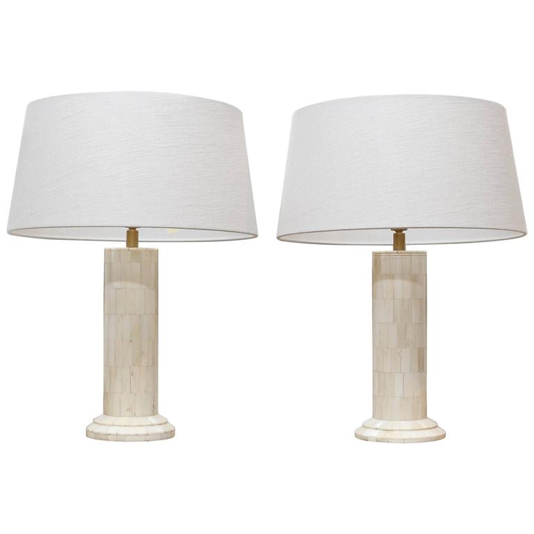 Bone Lamp and Shade at 1stDibs