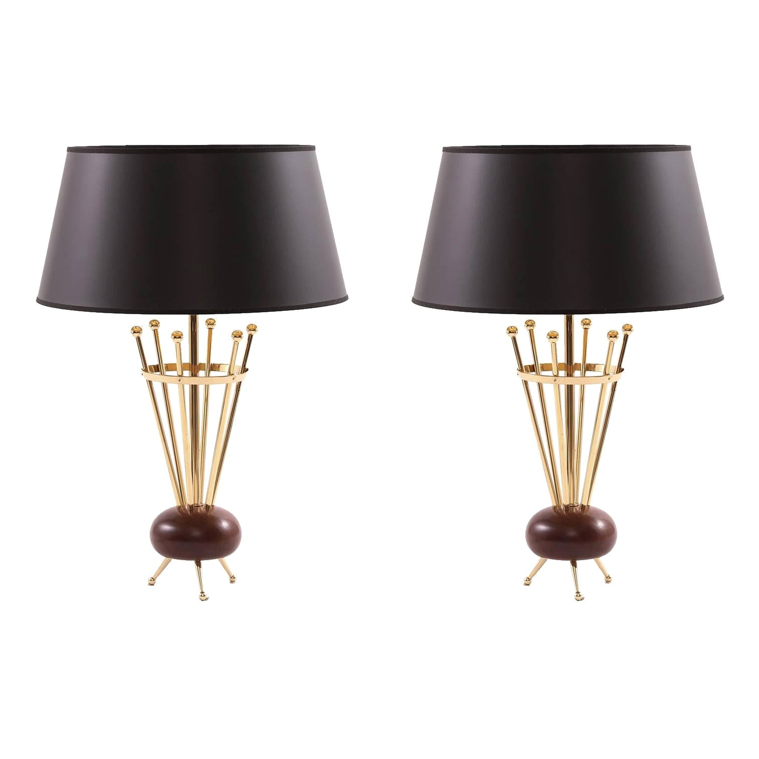 Black Brass Sputnik Atomic Table Lamp For Sale at 1stDibs | atomic lamp ...