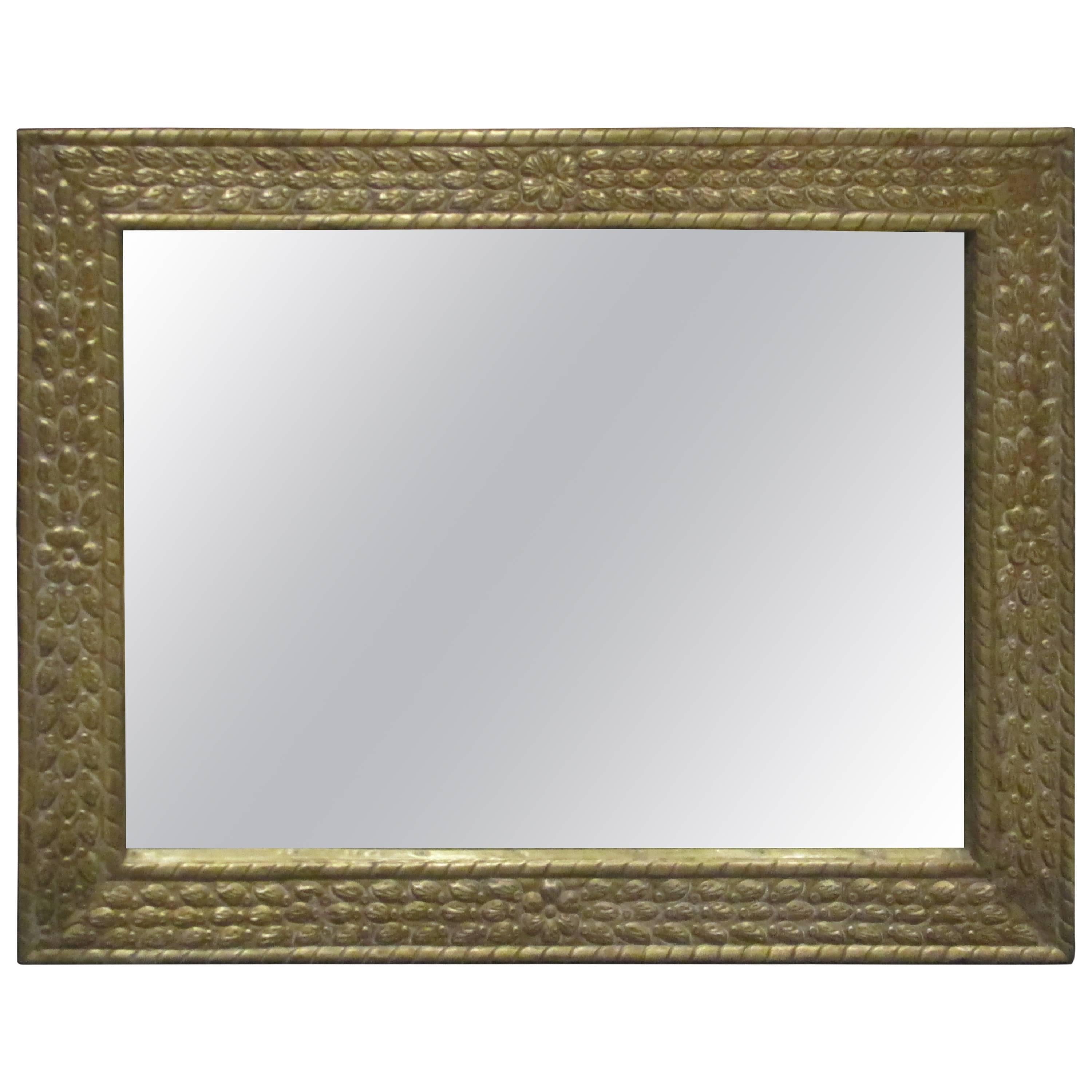 Rectangular Metal and Leather Mirror For Sale at 1stDibs | leather ...