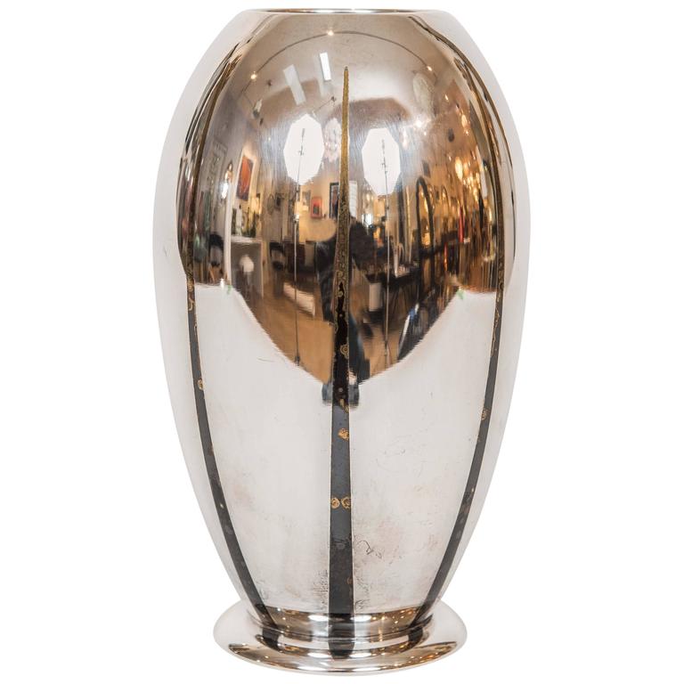 Art Deco Silver plate WMF Ikora Vase, Germany, circa 1930 at 1stDibs