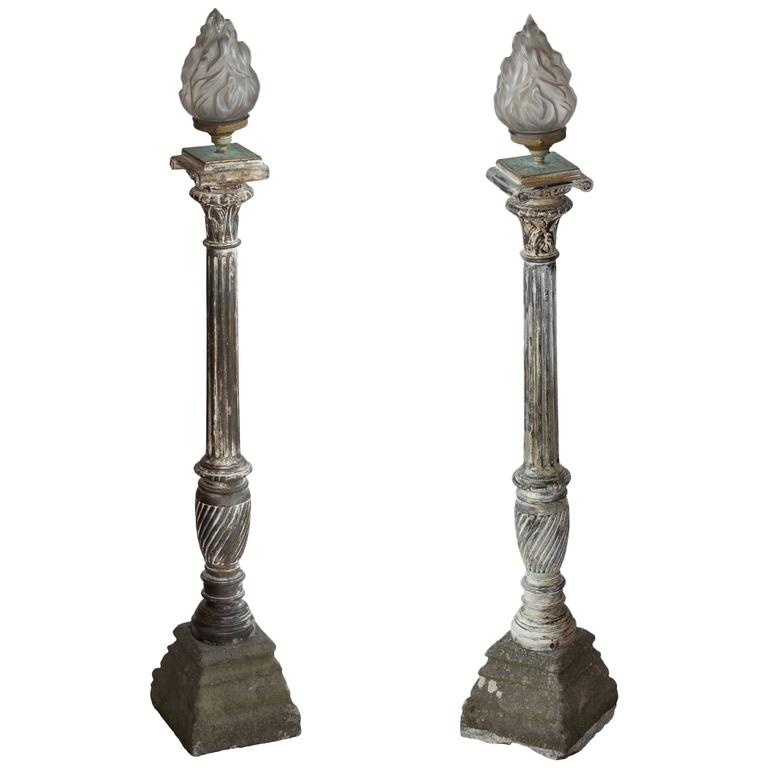 Pair of 19th Century Neoclassical Lamps at 1stDibs