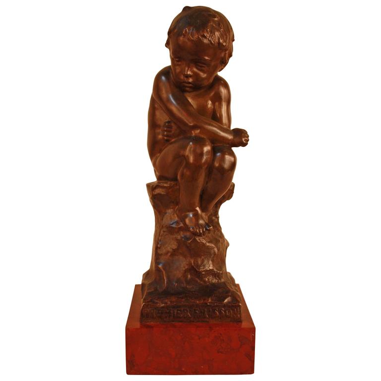 "Premier Frisson, " Bronze Sculpture, by Eug. Marioton at 1stDibs | eug ...
