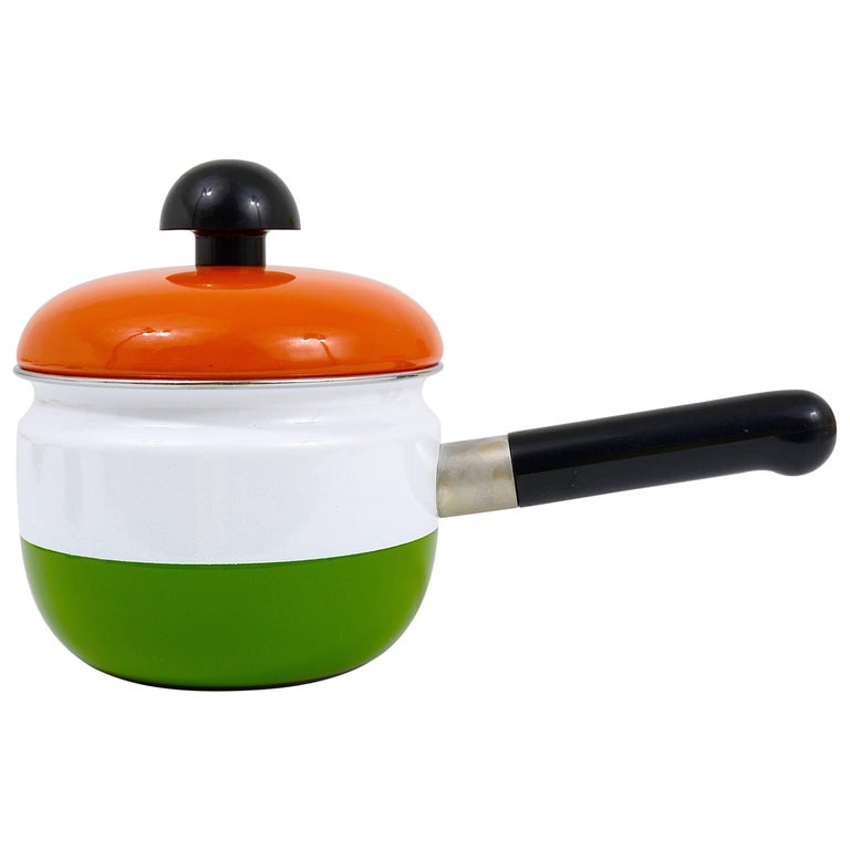 Cook with Carl Auböck Enameled Pot with Lid by Riess, Austria, 1970s ...