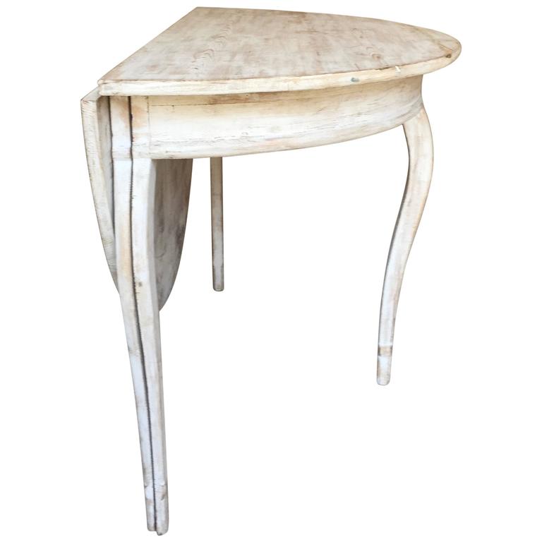 19th Century Swedish Folding Demilune Table at 1stDibs