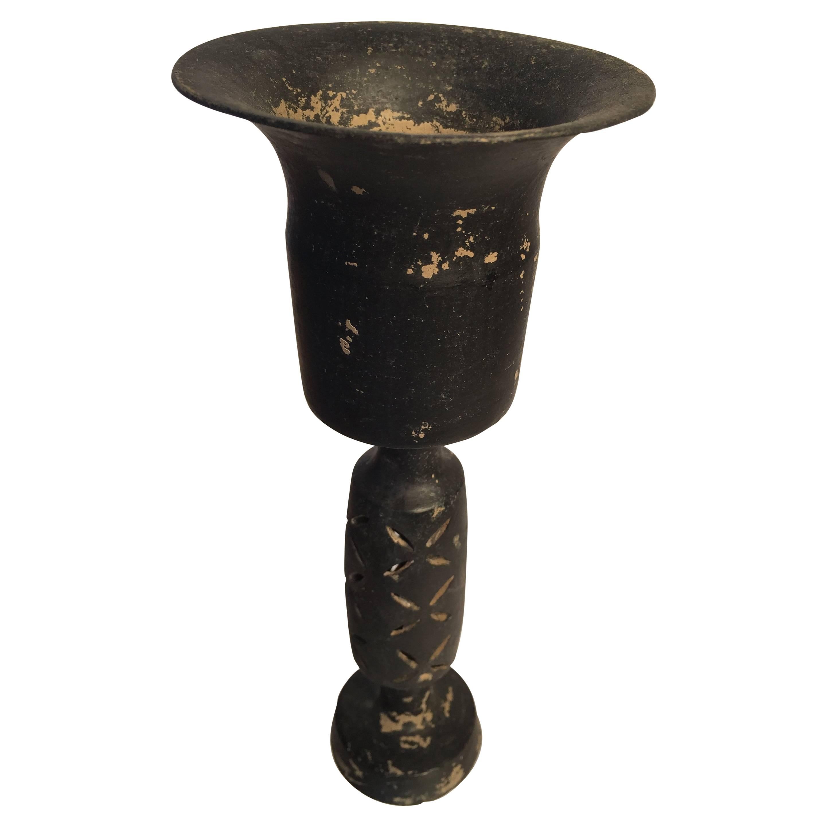 Rare Chinese Neolithic Longshan Culture Black "Egg-Shell" Pottery Stem ...