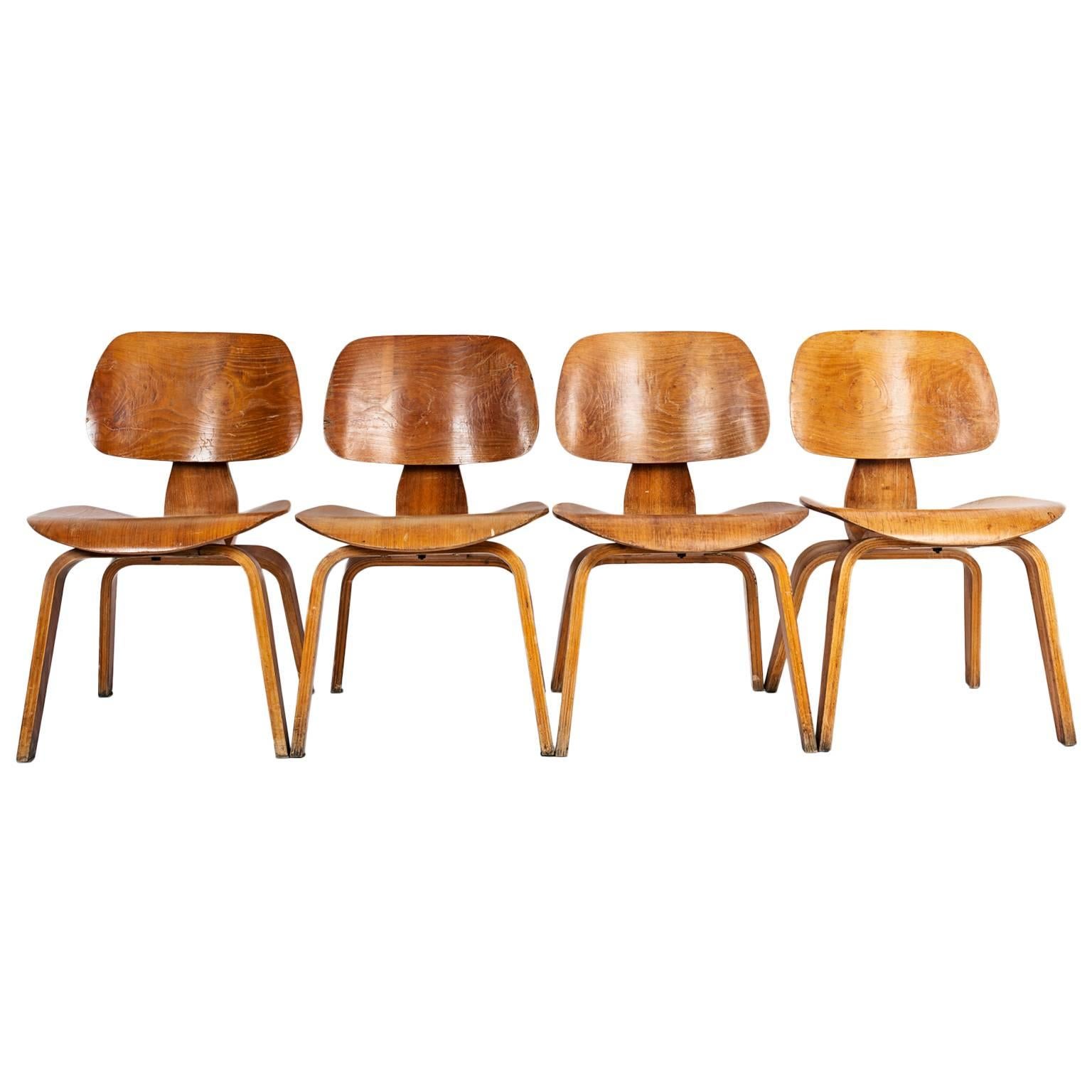 Four LCW Eames Chairs in Plywood at 1stDibs
