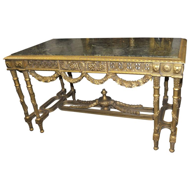 Louis XV Style Gilt Console Table Rococo Tables For Sale at 1stDibs