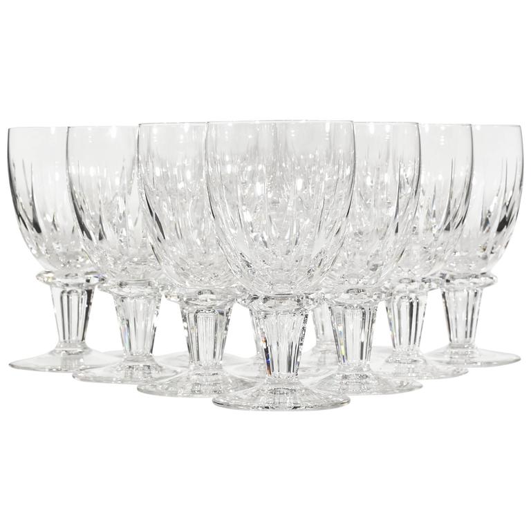 Dutch Royal Leerdam Rondo Glass Goblets, Set of Ten at 1stDibs
