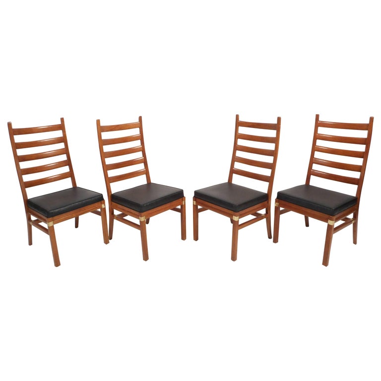Set of Mid-Century Modern Ladder Back Dining Chairs For Sale at 1stDibs ...