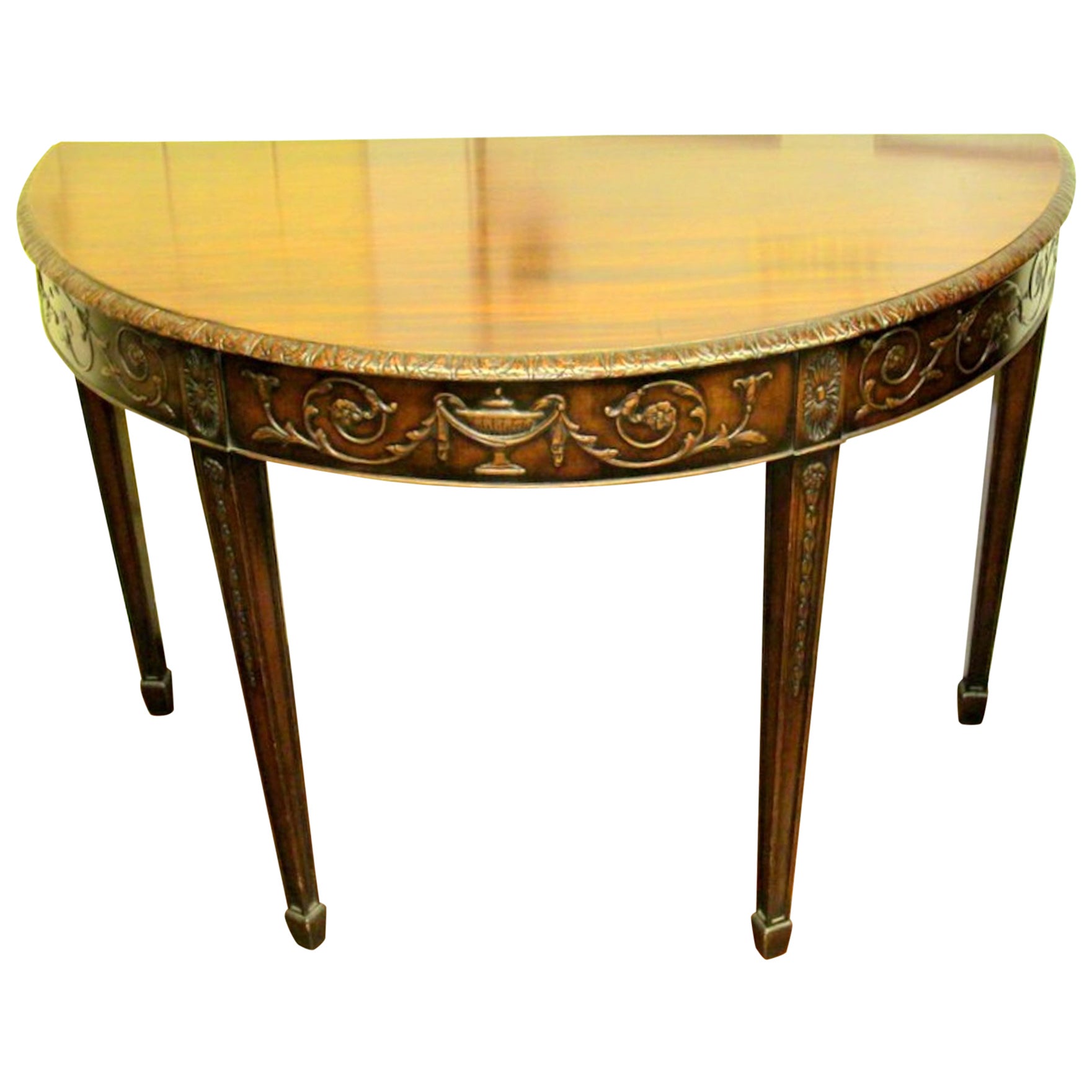 Federal Style Mahogany Demi-lune Table at 1stDibs