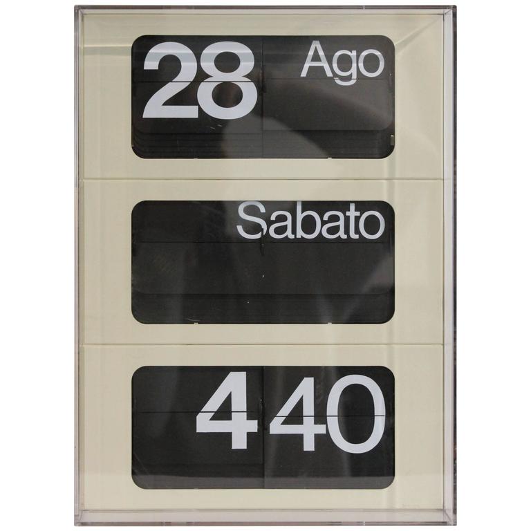 Dator 6041 Clock, by Solari Udine at 1stDibs