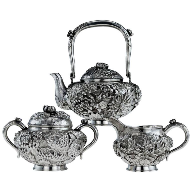 Antique 19th Century Japanese Meiji Exceptional Tea Set, Signed, circa ...