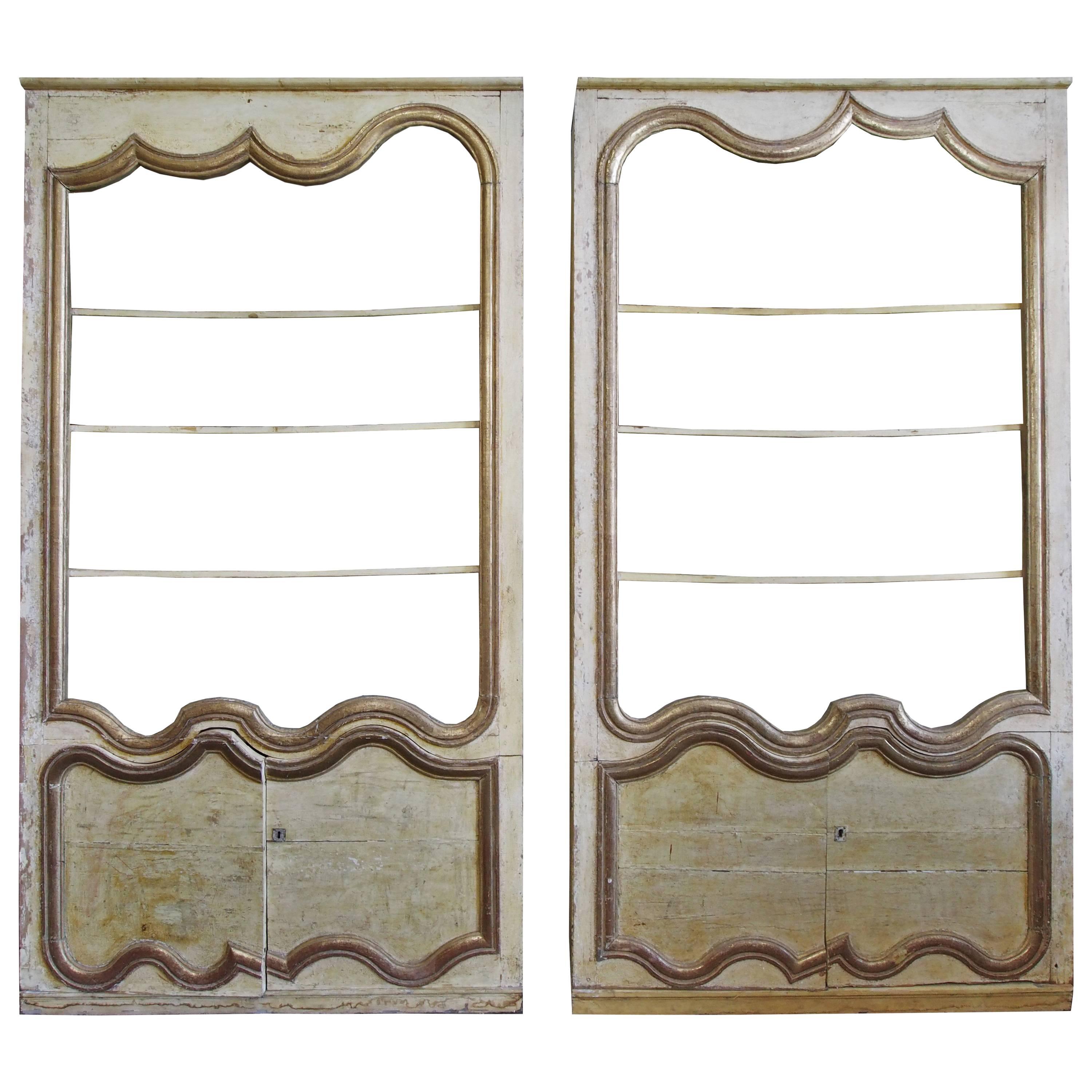 Pair of French Biblioteques Constructed from Paneled Room, Versailles ...