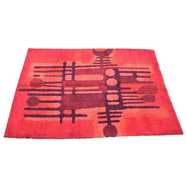Large Bright Colorful Rug by Ege Rya at 1stDibs