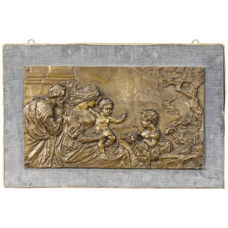 Early 20th Century Religious High-Relief in Bronze For Sale at 1stDibs