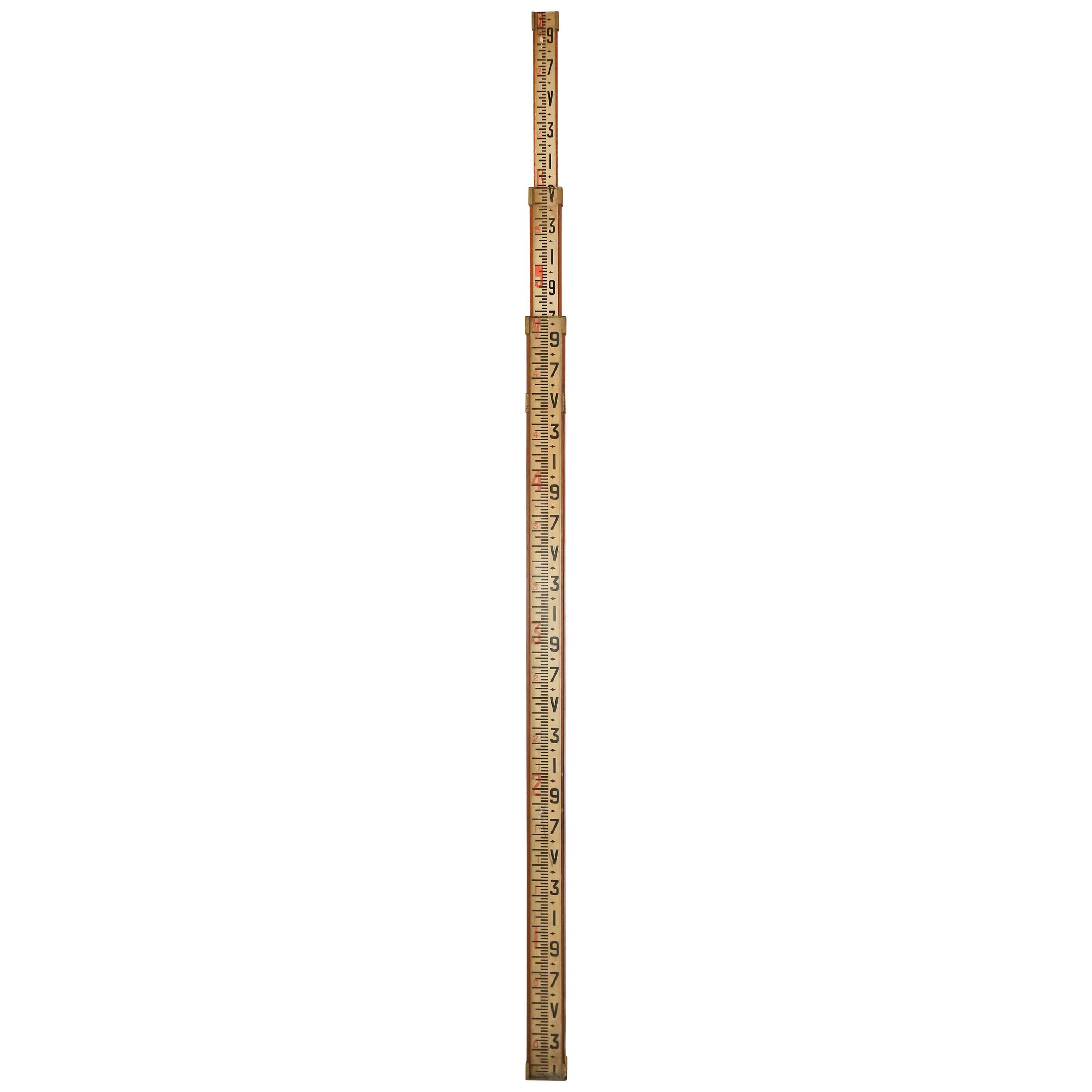 English Telescoping Surveyors Measure For Sale at 1stDibs