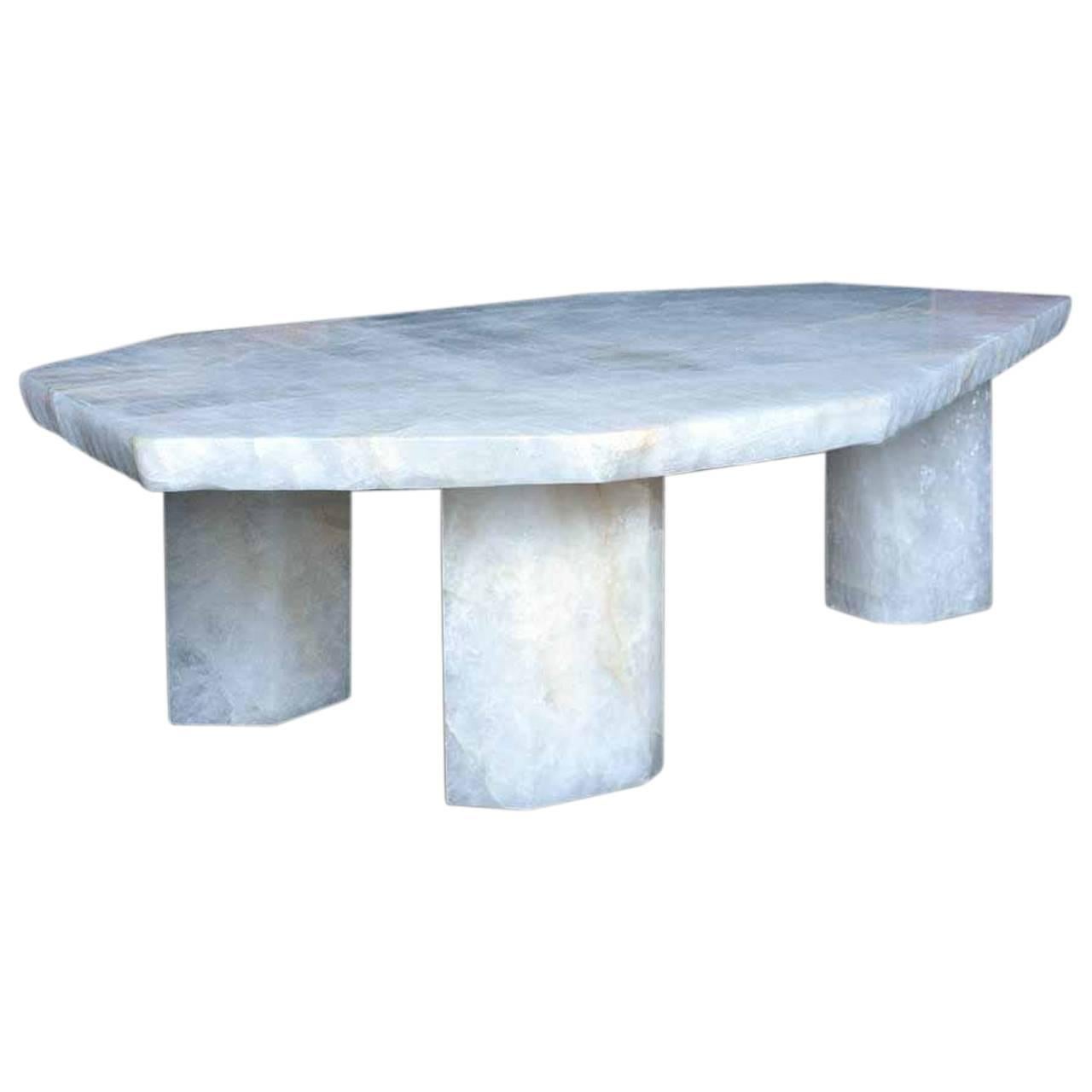 Polygon Form Rock Crystal Cocktail Table by Phoenix at 1stDibs