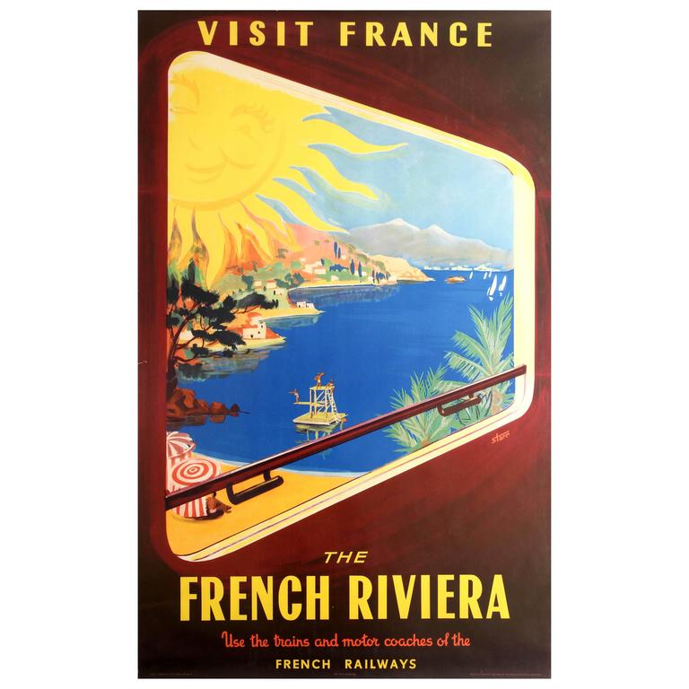 Original Vintage Sncf Travel Advertising Poster, Visit France the ...