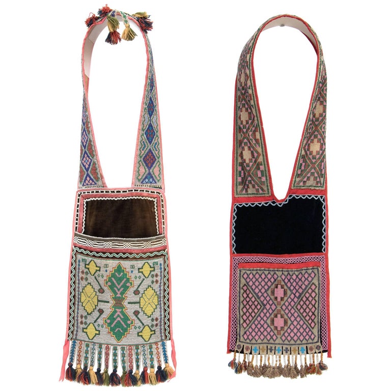 Pair of Beaded Bandolier Bags, Winnebago/Chippewa 'Ojibwa', 19th ...