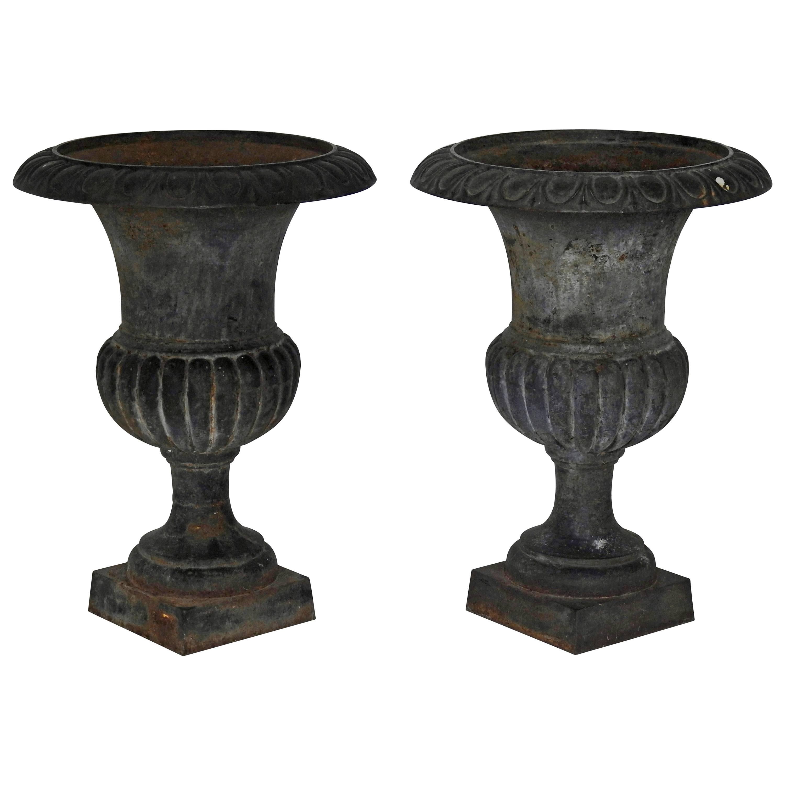 Pair of 19th Century Victorian Cast Iron Planters at 1stDibs ...