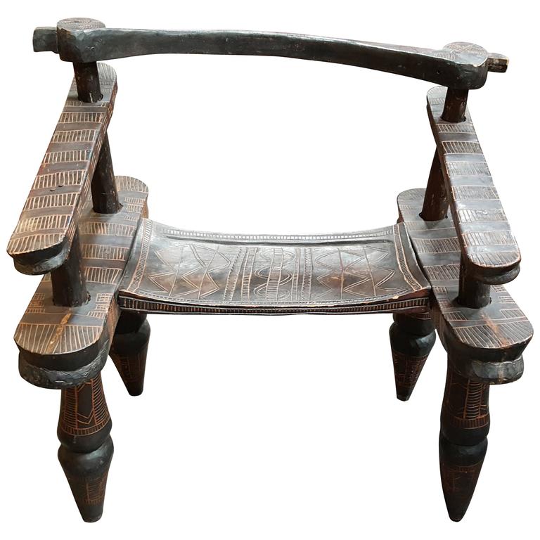 Superb African Senufo Chief's Chair at 1stDibs