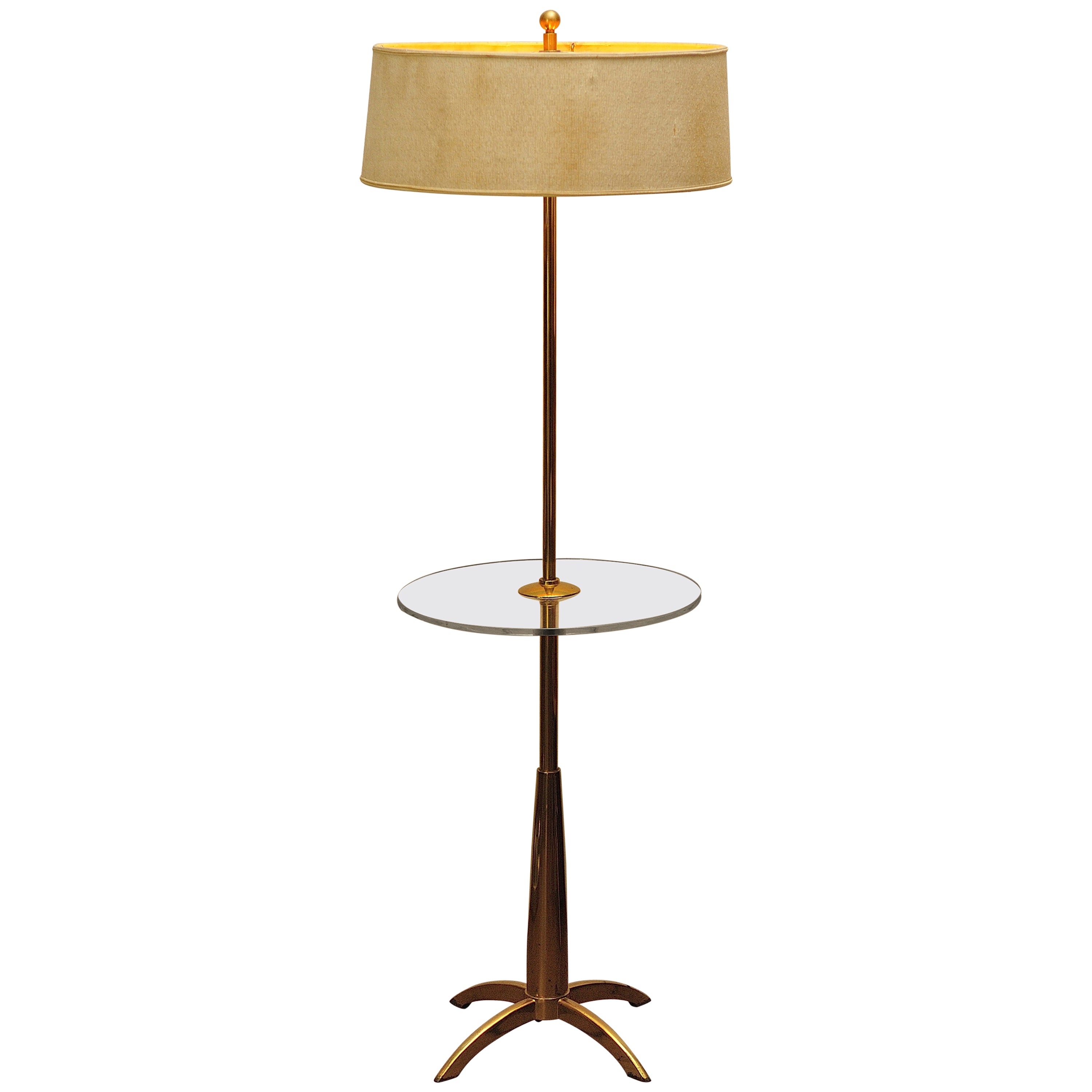 Vintage Brass Shell Floor Lamp by Stiffel at 1stDibs