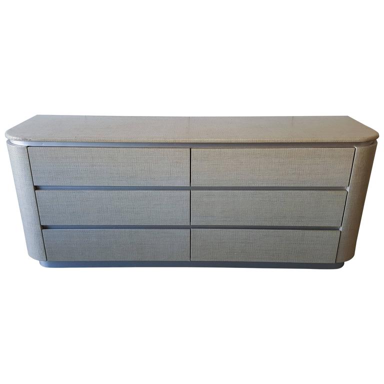 Harrison Van Horn Raffia Clad Dresser at 1stDibs