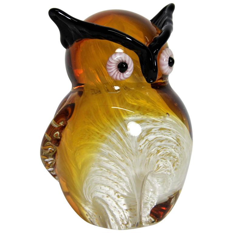 Fabulous Murano Glass Owl, Italy at 1stDibs | murano owl, murano glass ...