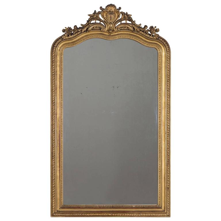 Antique French Gold Leaf Regency Mirror, circa 1880 at 1stDibs