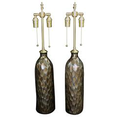 Pair of unusual French Library Table lamps. For Sale at 1stdibs