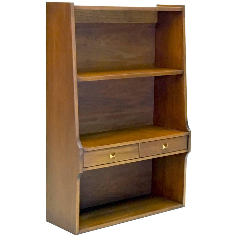 Broyhill Brasilia Premier Walnut Bookcase For Sale at 1stDibs