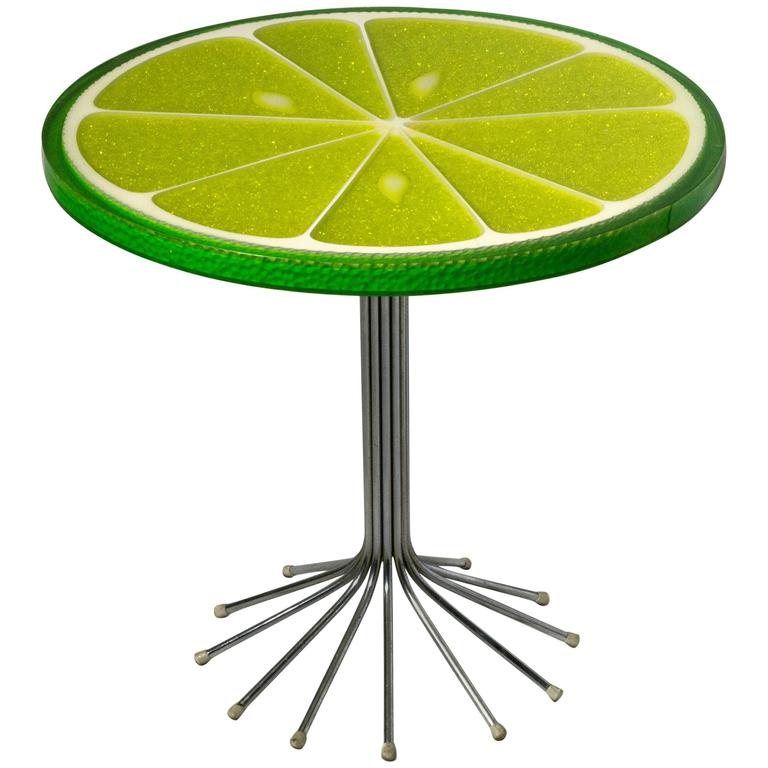 Citrus Lime Slice Cocktail Table by Carl Chaffee at 1stDibs | lime ...