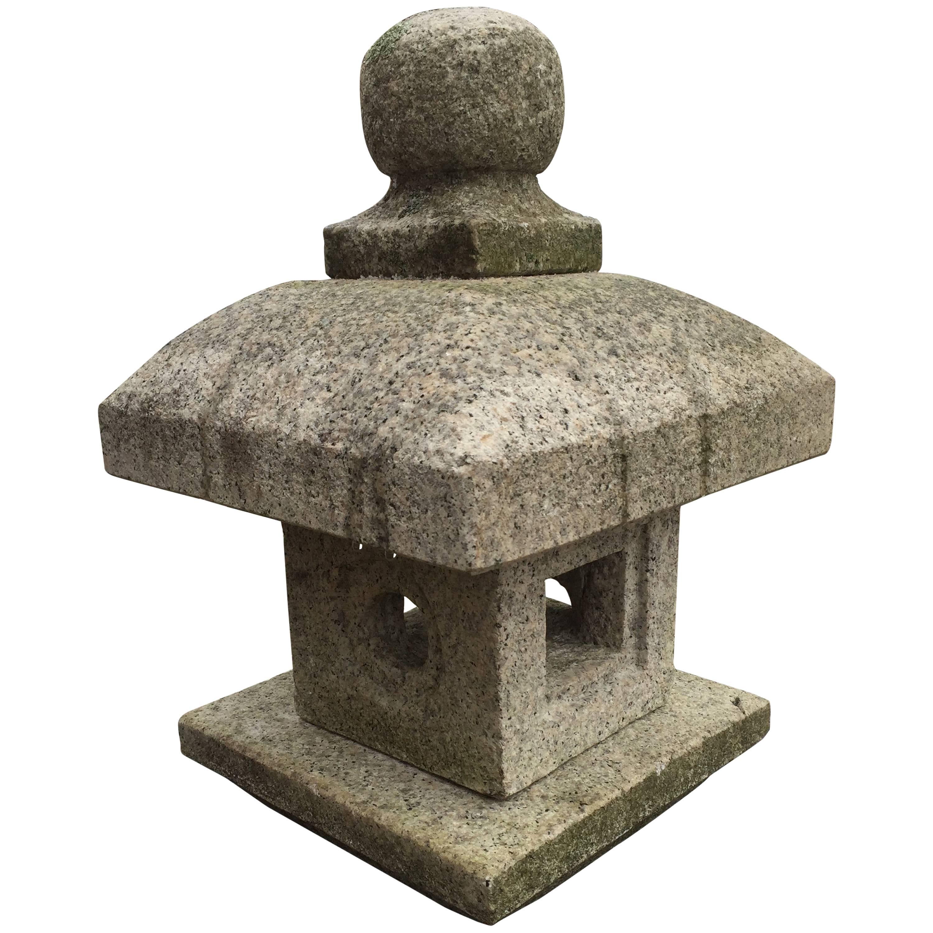 Japan Antique Tea Lantern hand carved granite Perfect Indoor or Outdoor ...