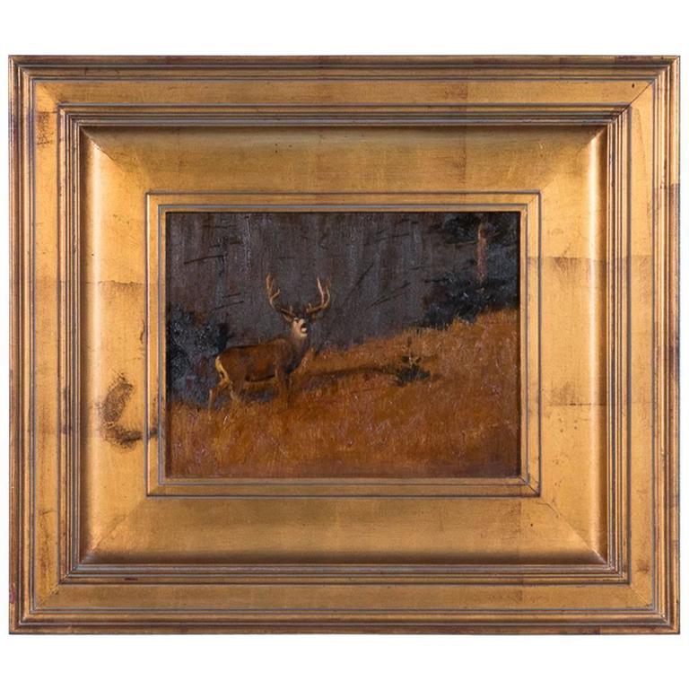 Luke Frazier Original Landscape Oil Painting with a Mule Deer at 1stDibs