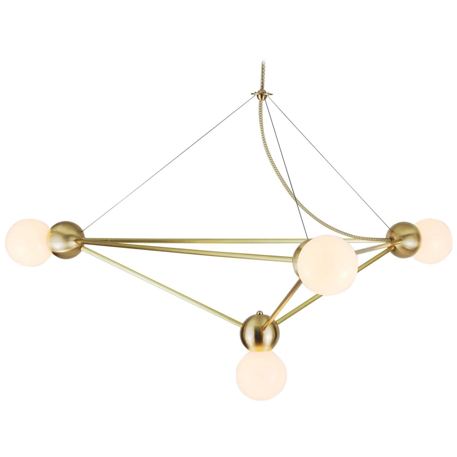 Lina 04 Light Pyramid LG, Modern Minimal Geometric Chandelier, Brushed ...