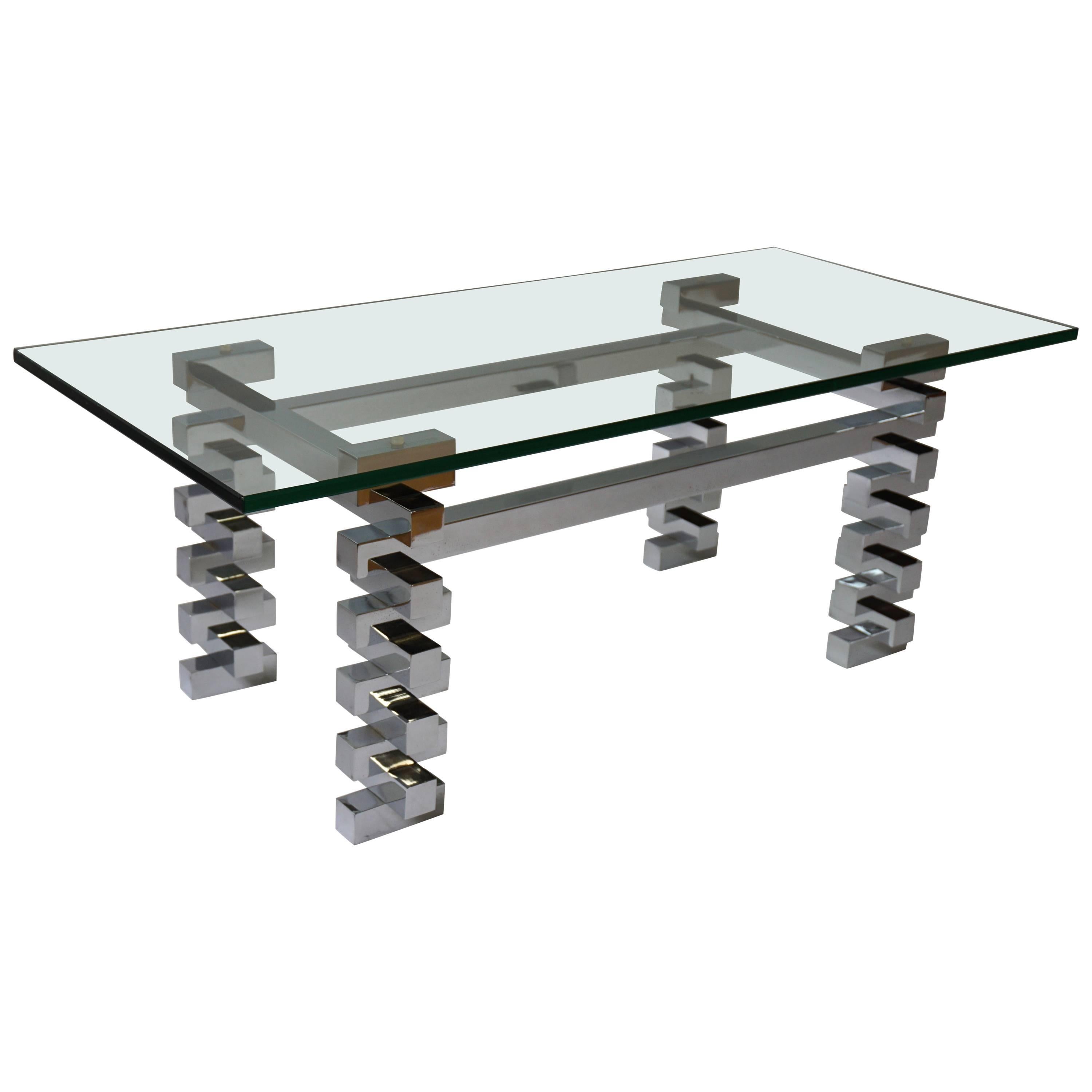 Inox Coffee Table, circa 1970 For Sale at 1stDibs