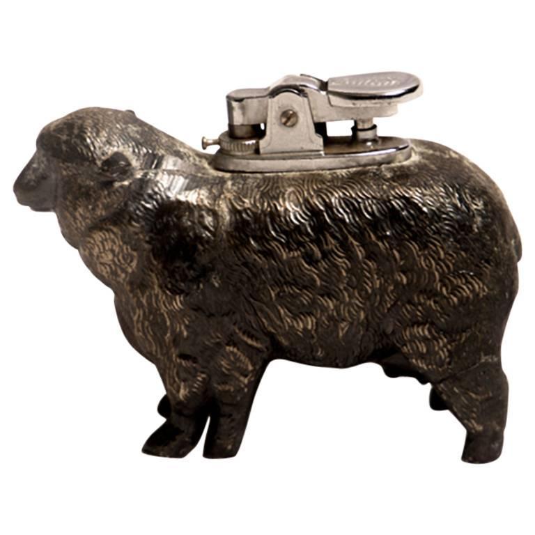 Lucky Five-Leg Sheep Metal Desk Lighter, 20th Century at 1stDibs
