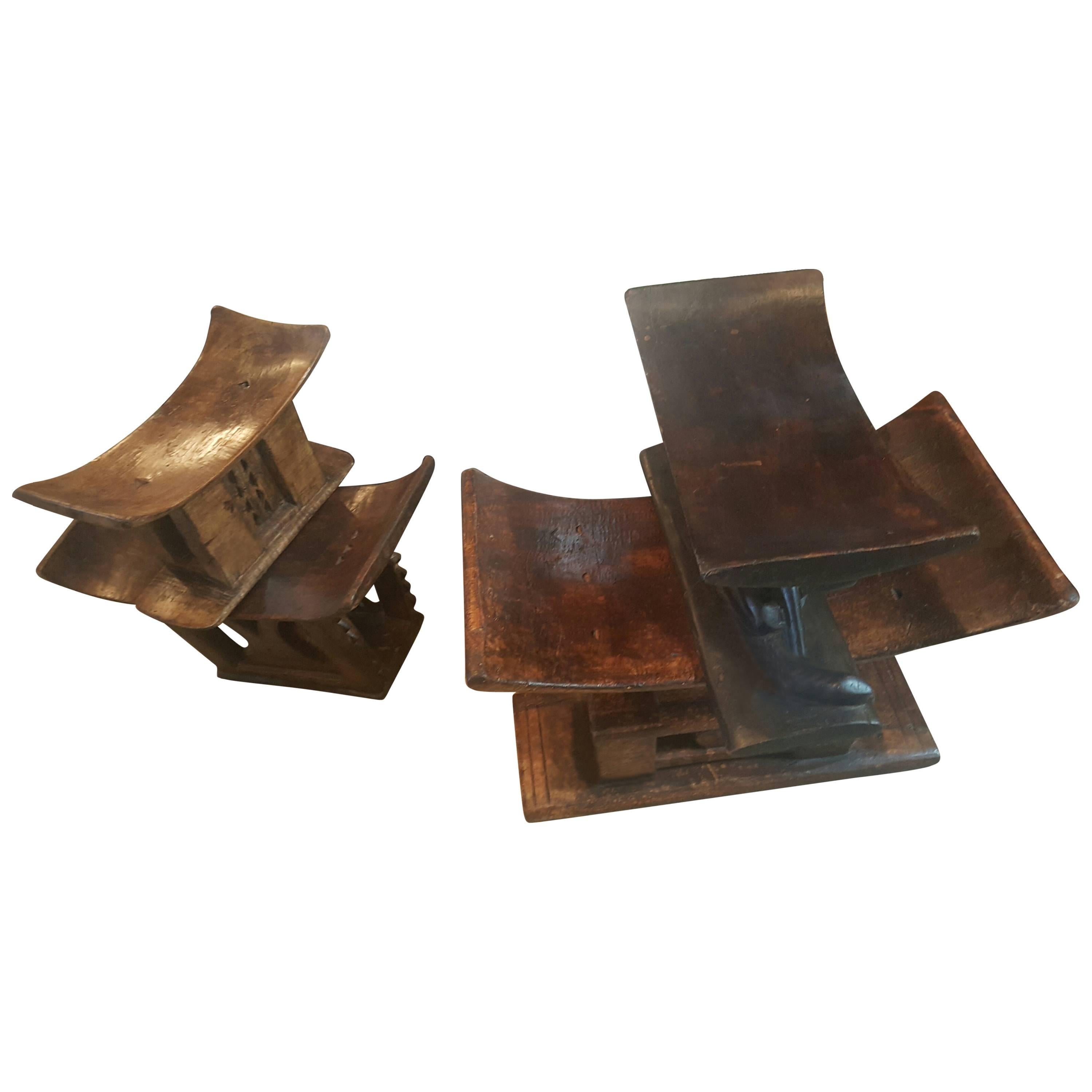 African Tribal Art Ashanti Chiefs stool with Royal Insignia at 1stDibs