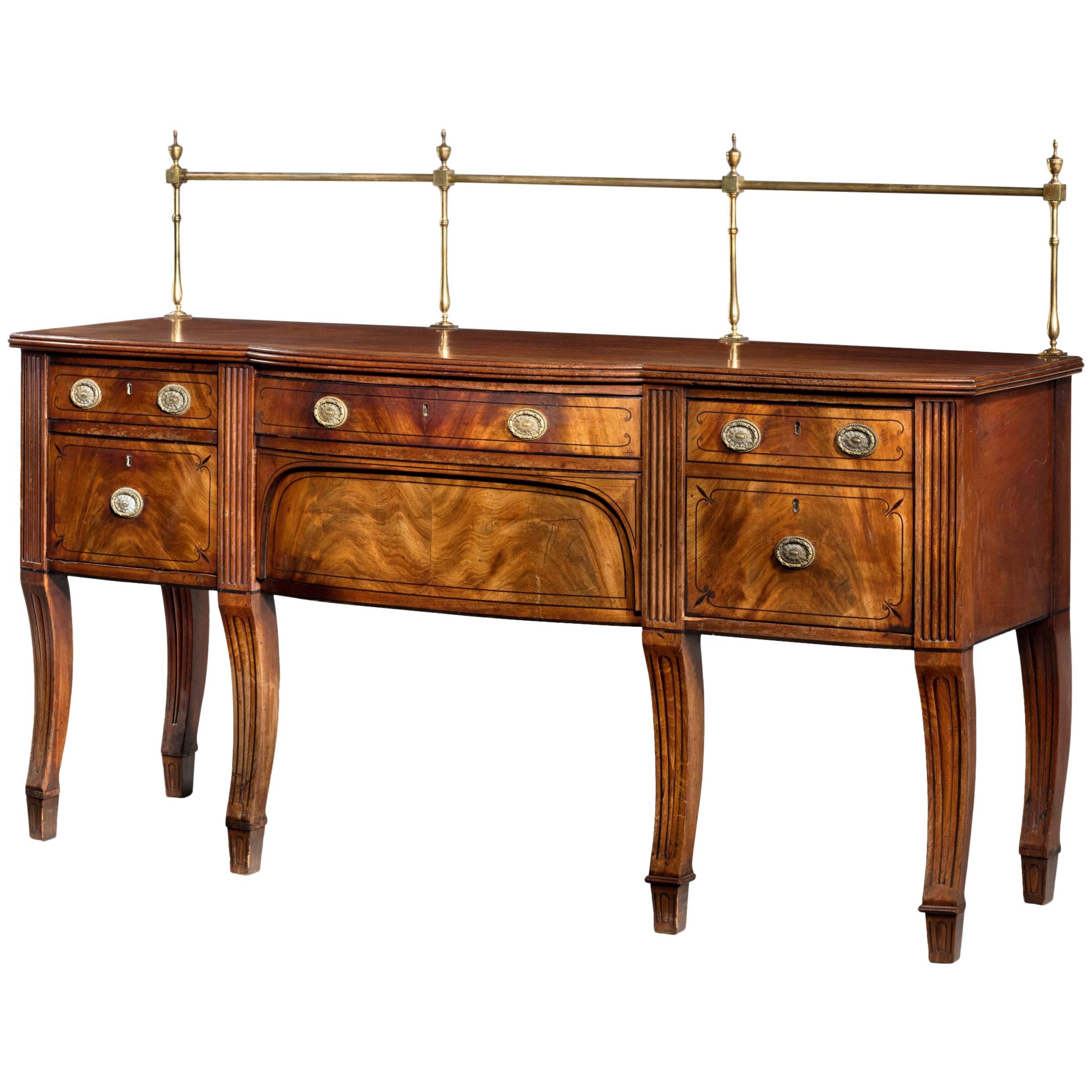 English Regency Period Pedestal Sideboard at 1stDibs