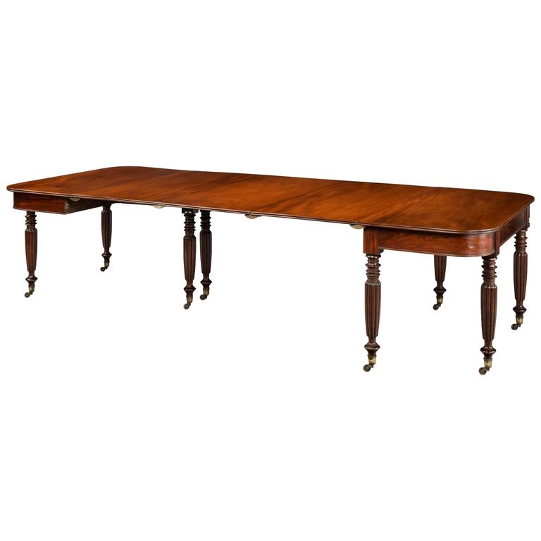 Late Regency Mahogany Two-Section Dining Table at 1stDibs
