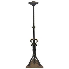 Pair of Neo-Gothic Bronze Candlesticks, Done in the Manner of A. W. N ...