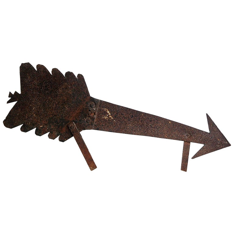 Early 19th Century Sheet Metal Directional Arrow at 1stDibs