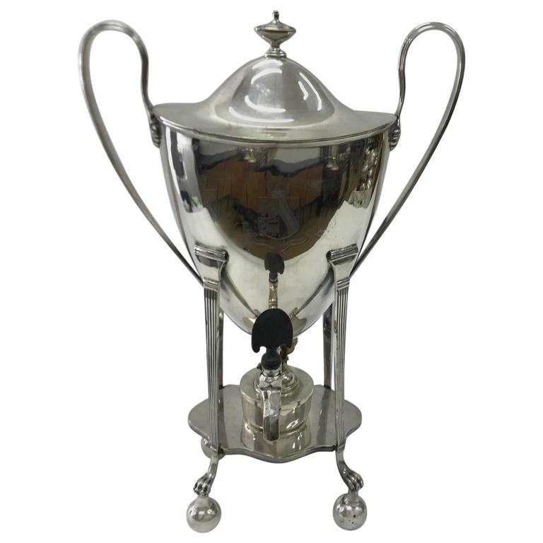 Antique English Samovar in Sheffield Plate, circa 1850 at 1stdibs