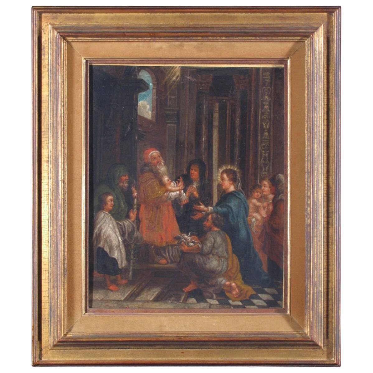 17th-18th Century Flemish Painting For Sale at 1stdibs