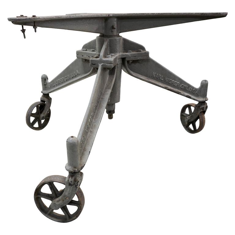 1940 Industrial Rolling Table Base at 1stDibs