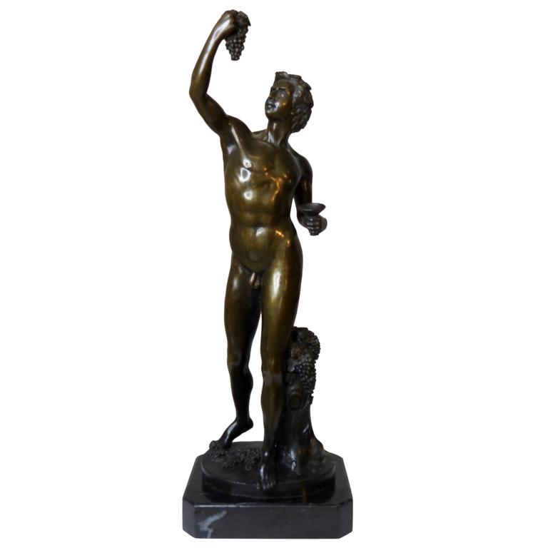 Vintage Bacchus Bronze Statue at 1stDibs