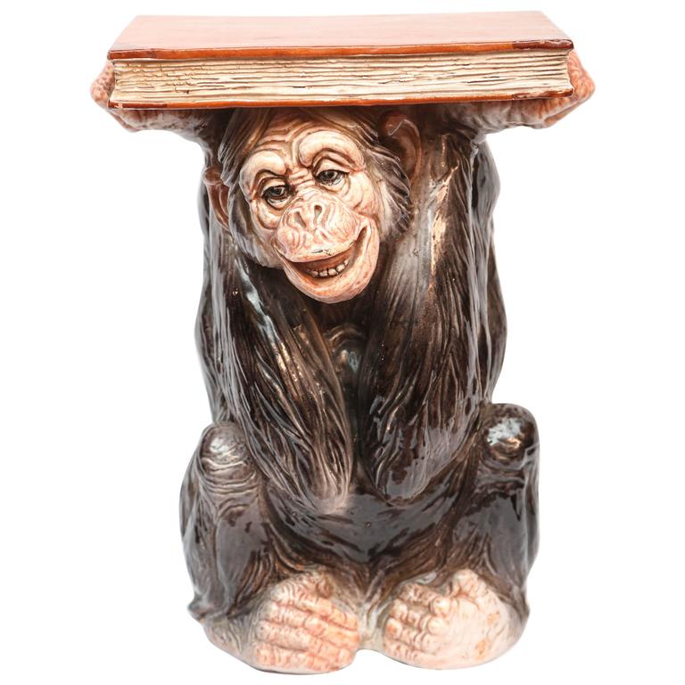 Whimsical Terra Cotta "Monkey" Table at 1stDibs