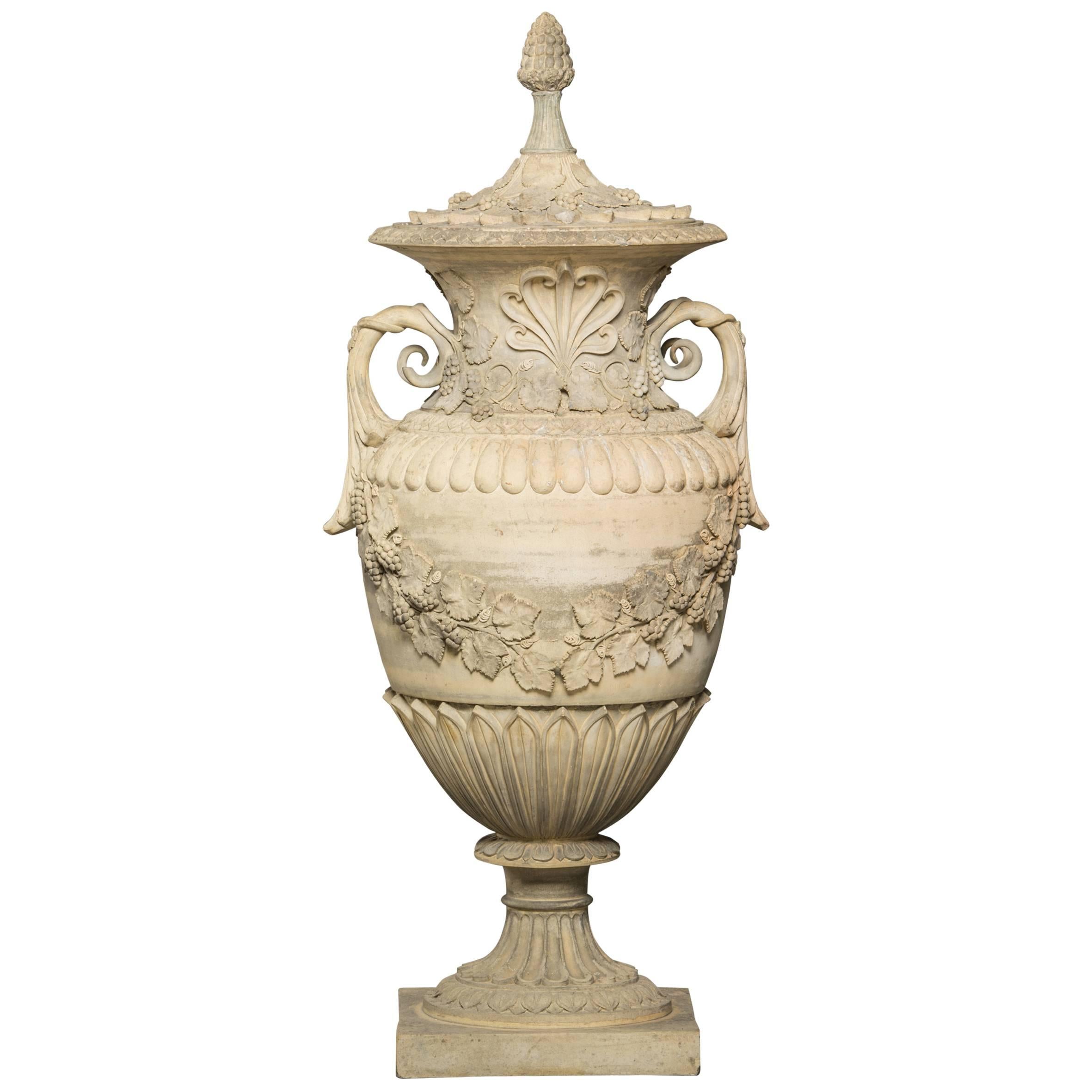 One of two rare large and decorative Amphora from Höganäs, Sweden ...