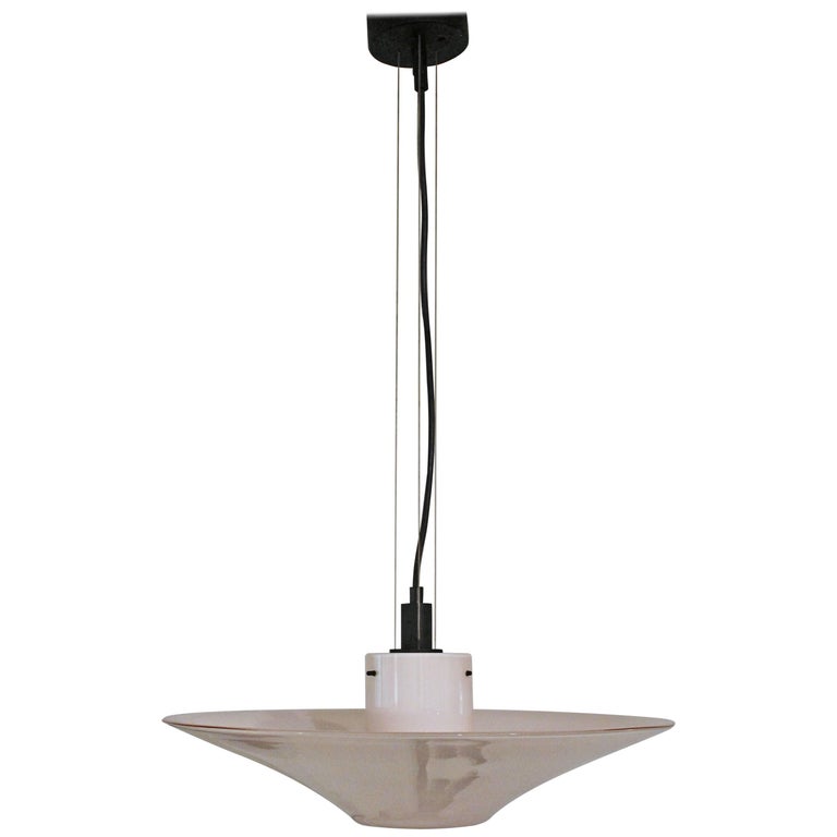 Verre rose "Chiara" VENINI, moderne du milieu du siècle dernier Lustre ...