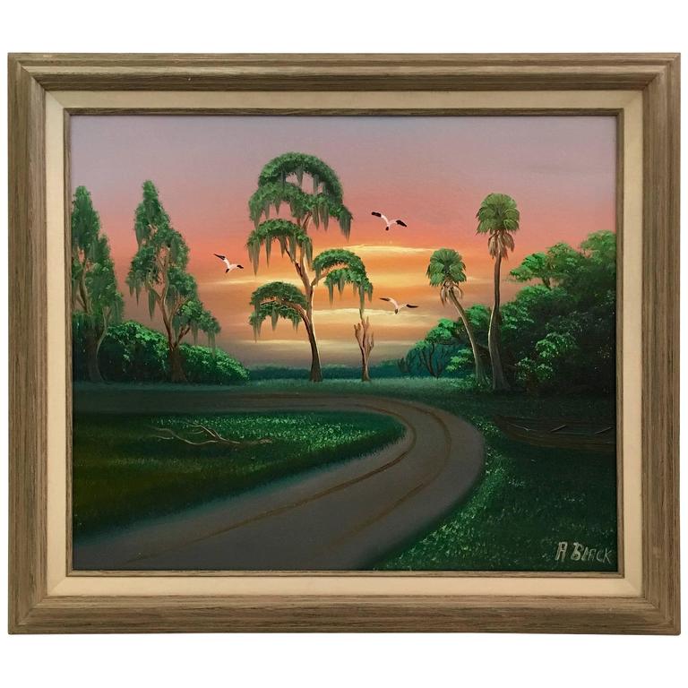 1990s Original Highwaymen Al Black Oil Painting, Signed at 1stDibs